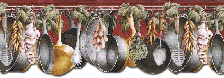 Kitchen Wallpaper Border GS96033DB – WallUSA.com - Discontinued ...