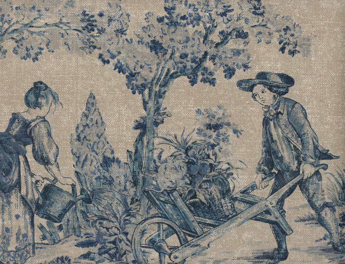 French Toile Country Wallpaper Border T742468B – WallUSA.com ...