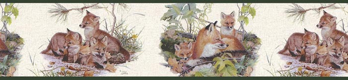 Animal Foxes Wallpaper Border GL76376 – WallUSA.com - Discontinued ...